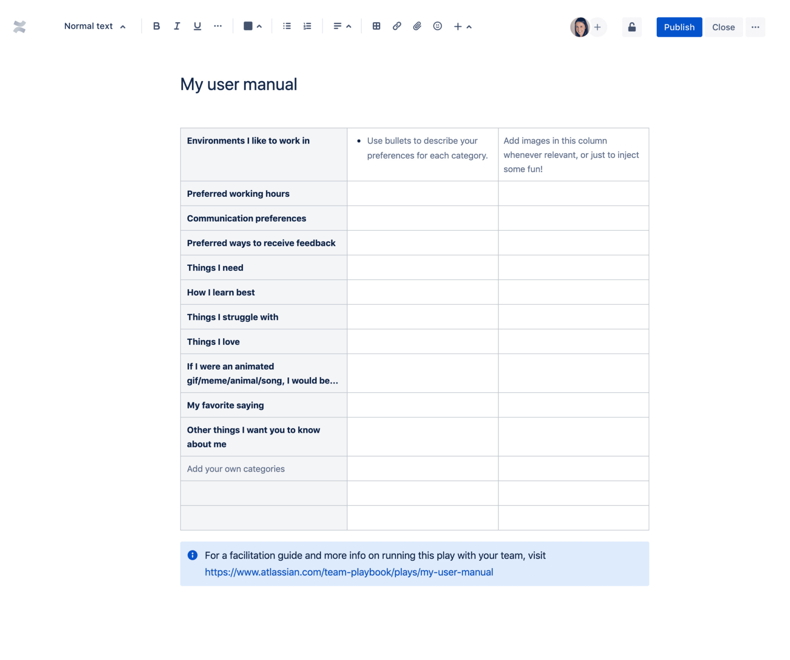 Confluence User Guide Template
