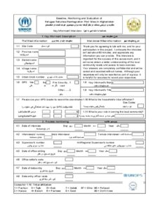 Key Informant Interview Guide Template