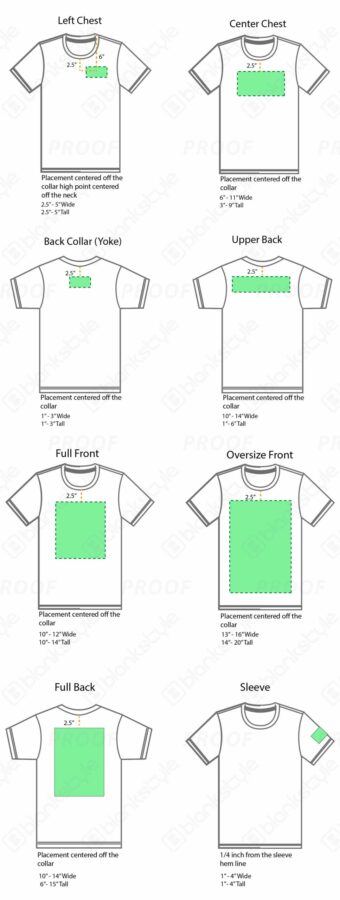 T Shirt Logo Placement Guide Template