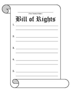 Bill of Rights Blank Template