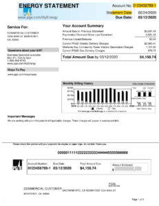 Utility Bill Proof of Address Template