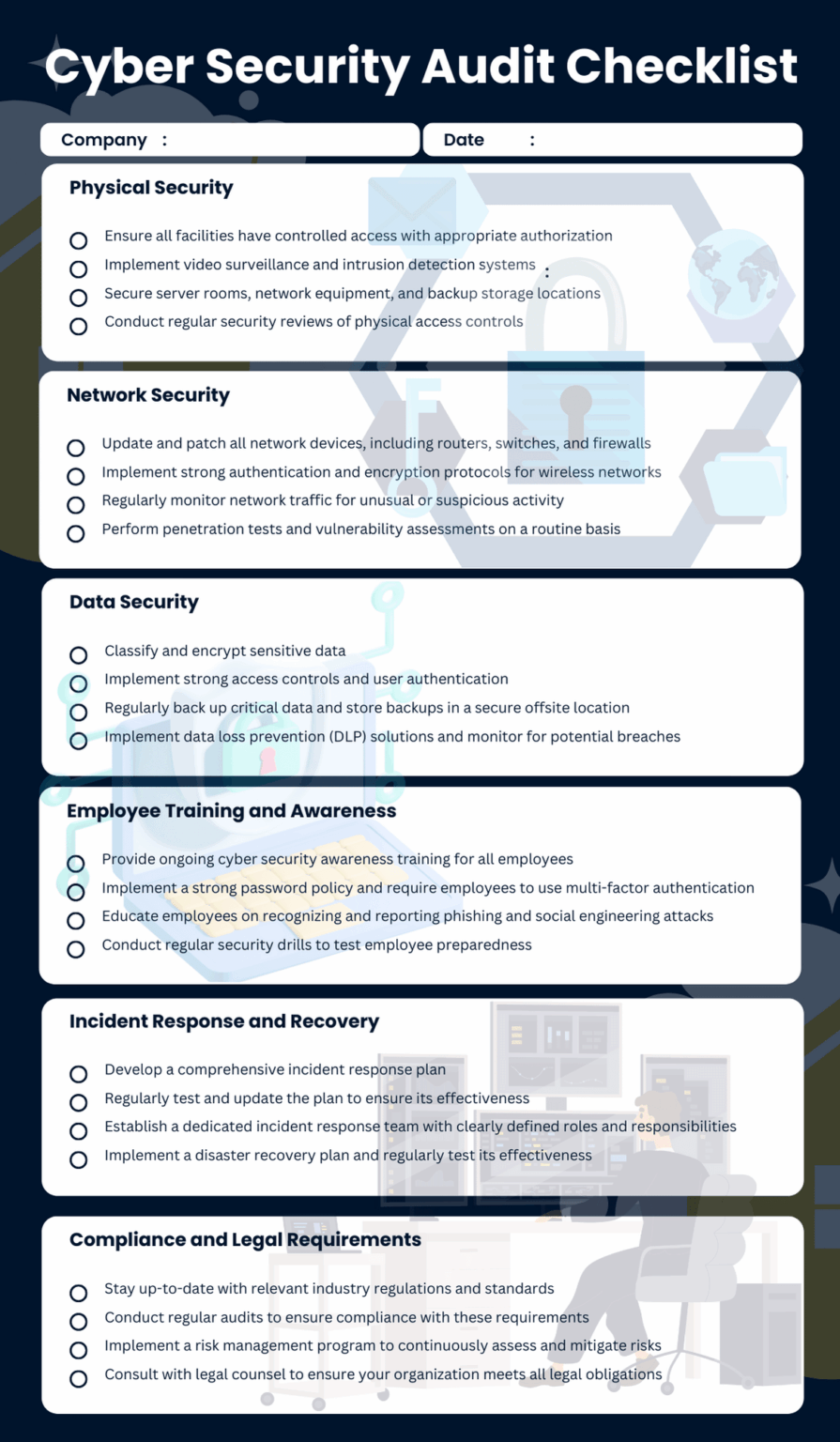Cyber Security Audit Checklist Template