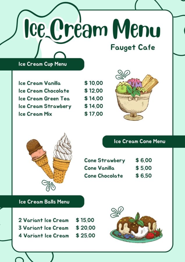 Ice Cream Price List Template